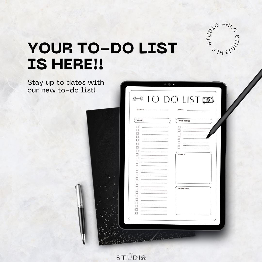 Digital to Do List Template Printable - Daily Planner PDF ...