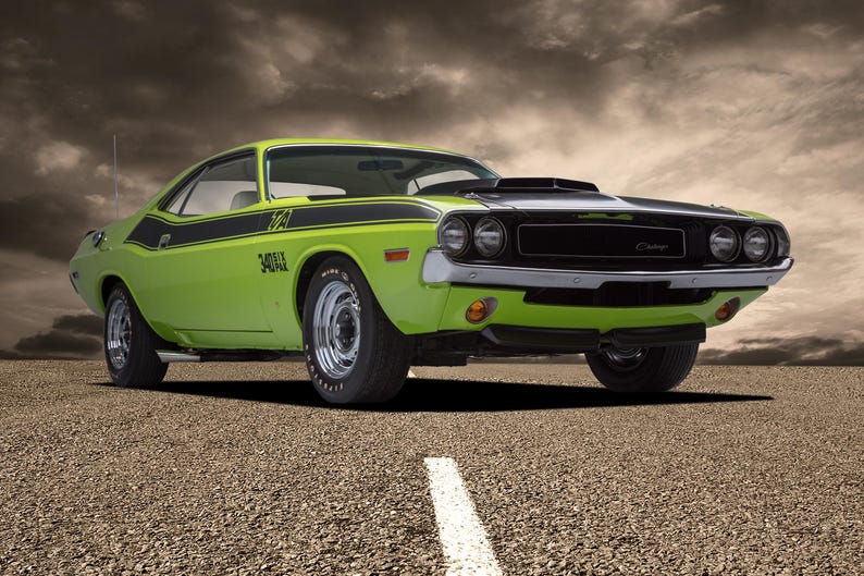 Dodge Challenger Hot Rod - Art Print - Etsy