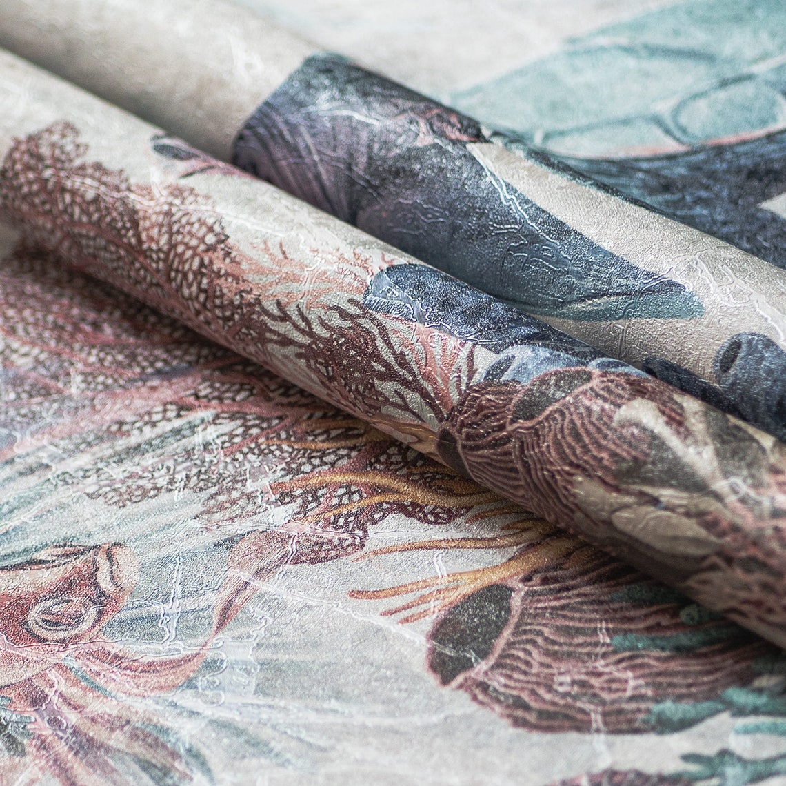 CORAL / Botanical Wallpaper, Coral Reef Wallpaper, Ocean Wall Mural ...