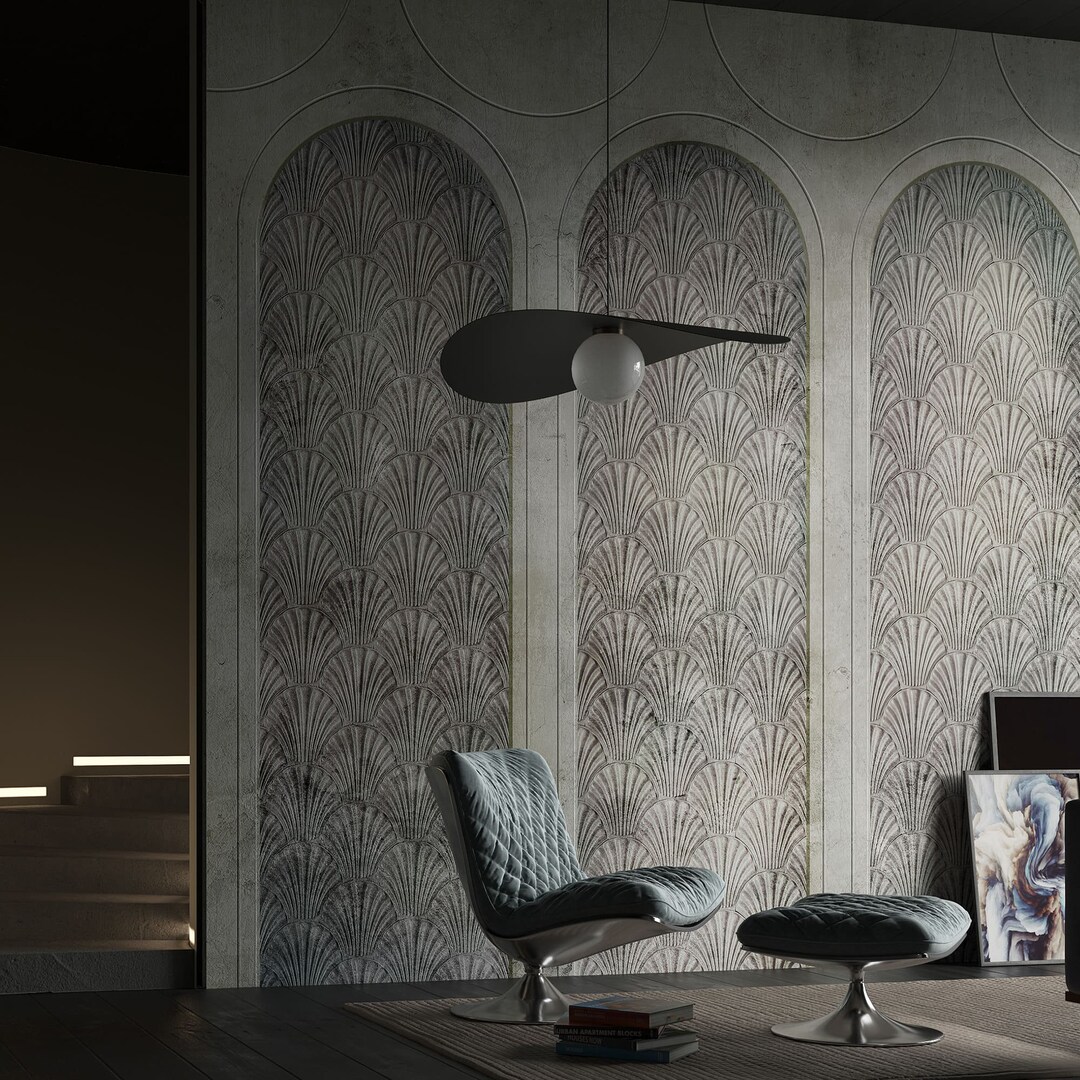 ARMA / Architecture Wallpaper, Geometric Arcs Wall Mural, Custom ...