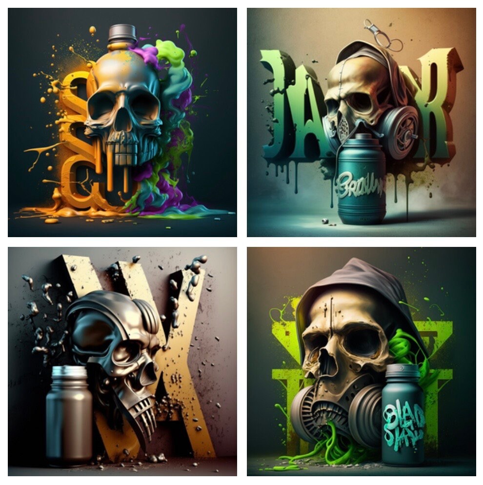 Cool Skull Graffiti Wallpapers