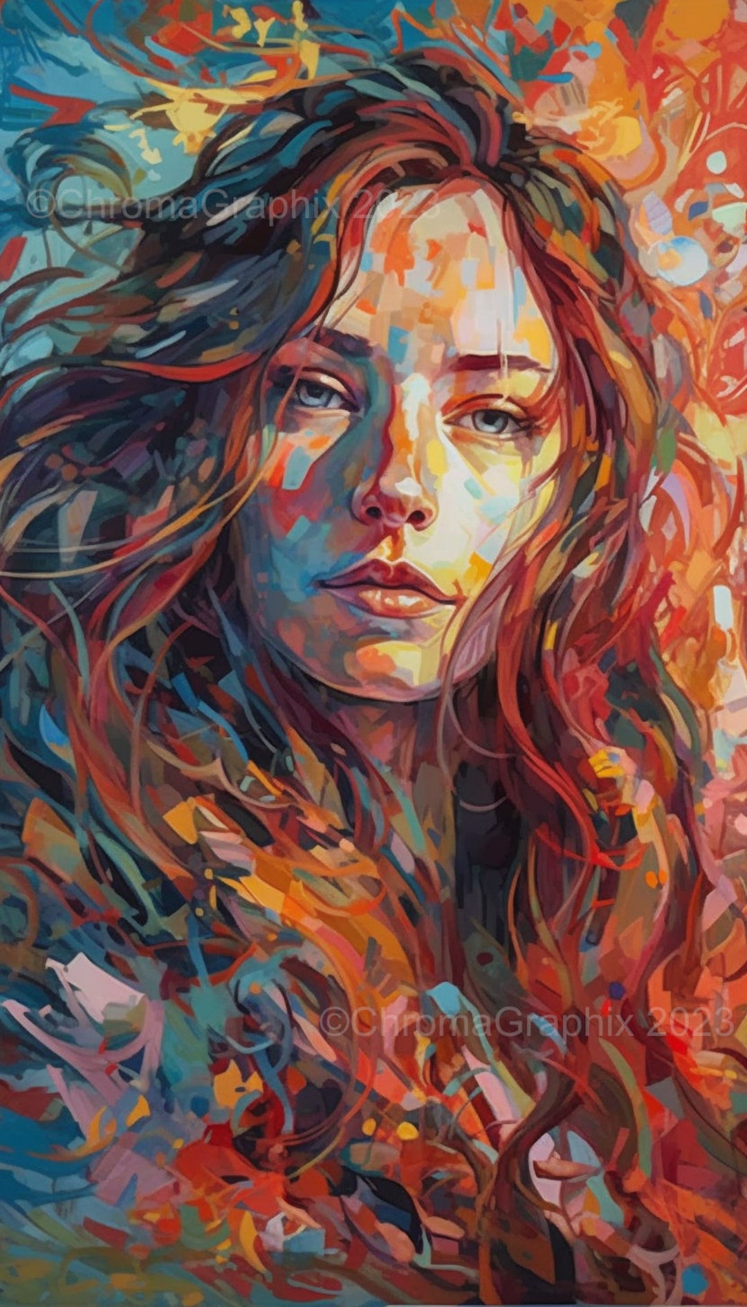 Beautiful Painting Emotional Model Original Art Print Acrylic Style ...