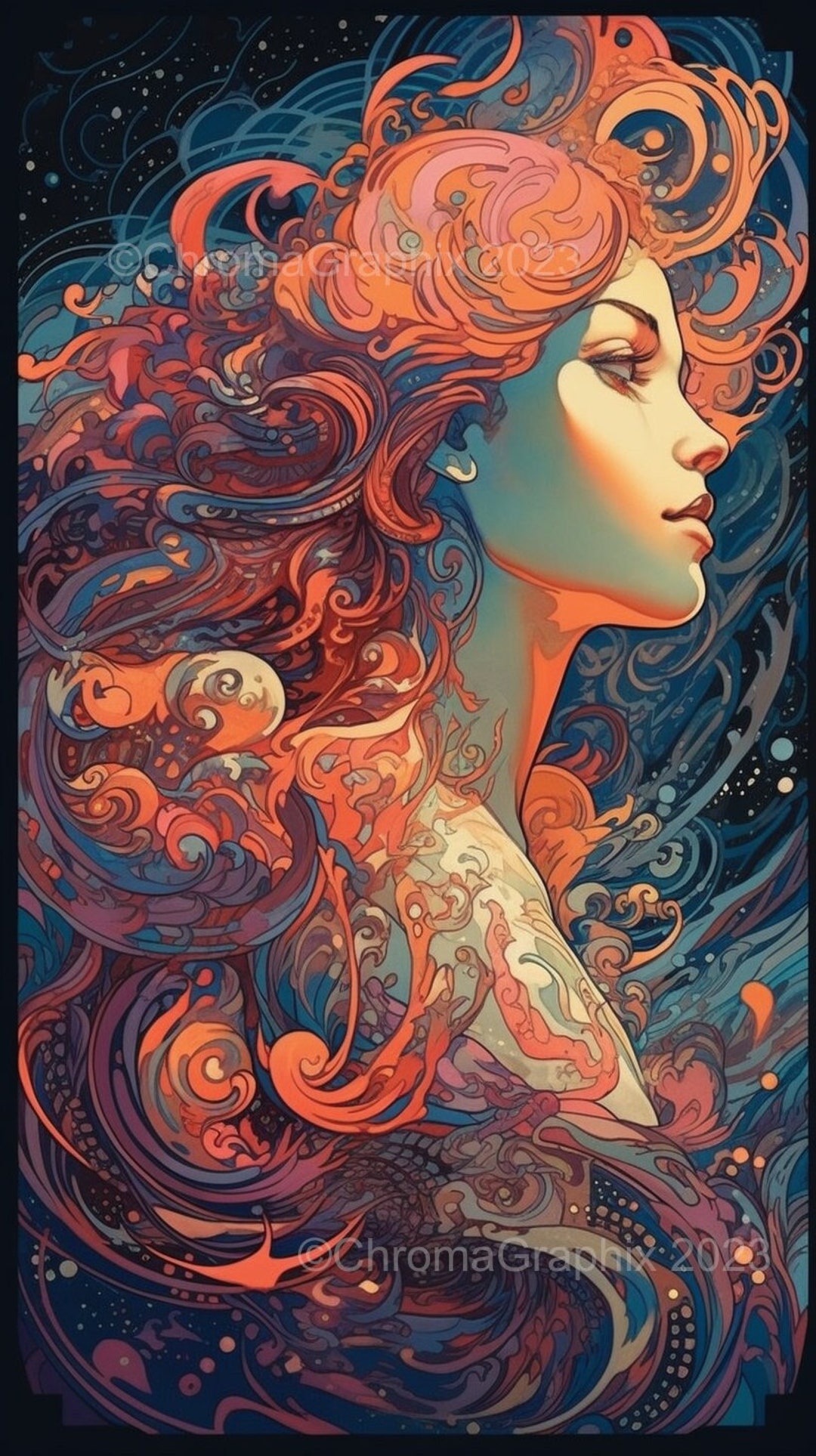 Abstract Painting Original Art Nouveau Colored Pencil Acrylic - Etsy