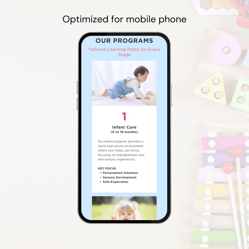 Childcare Website Template Daycare Canva Website Template Child Care ...