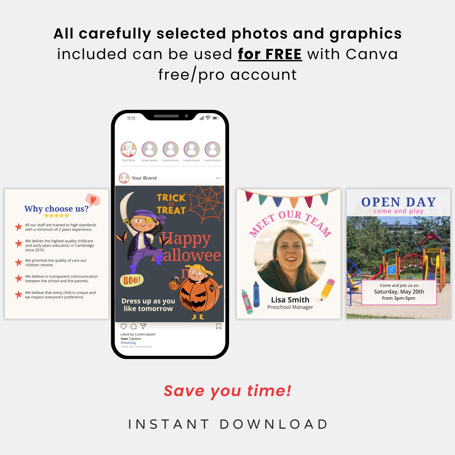 Early Education Instagram New Size Template Childcare Instagram Canva ...
