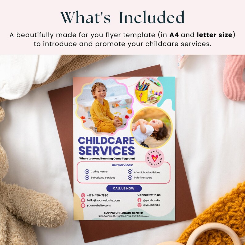 Editable Flyer for Childcare Services Flyer Template Canva Babysitting ...