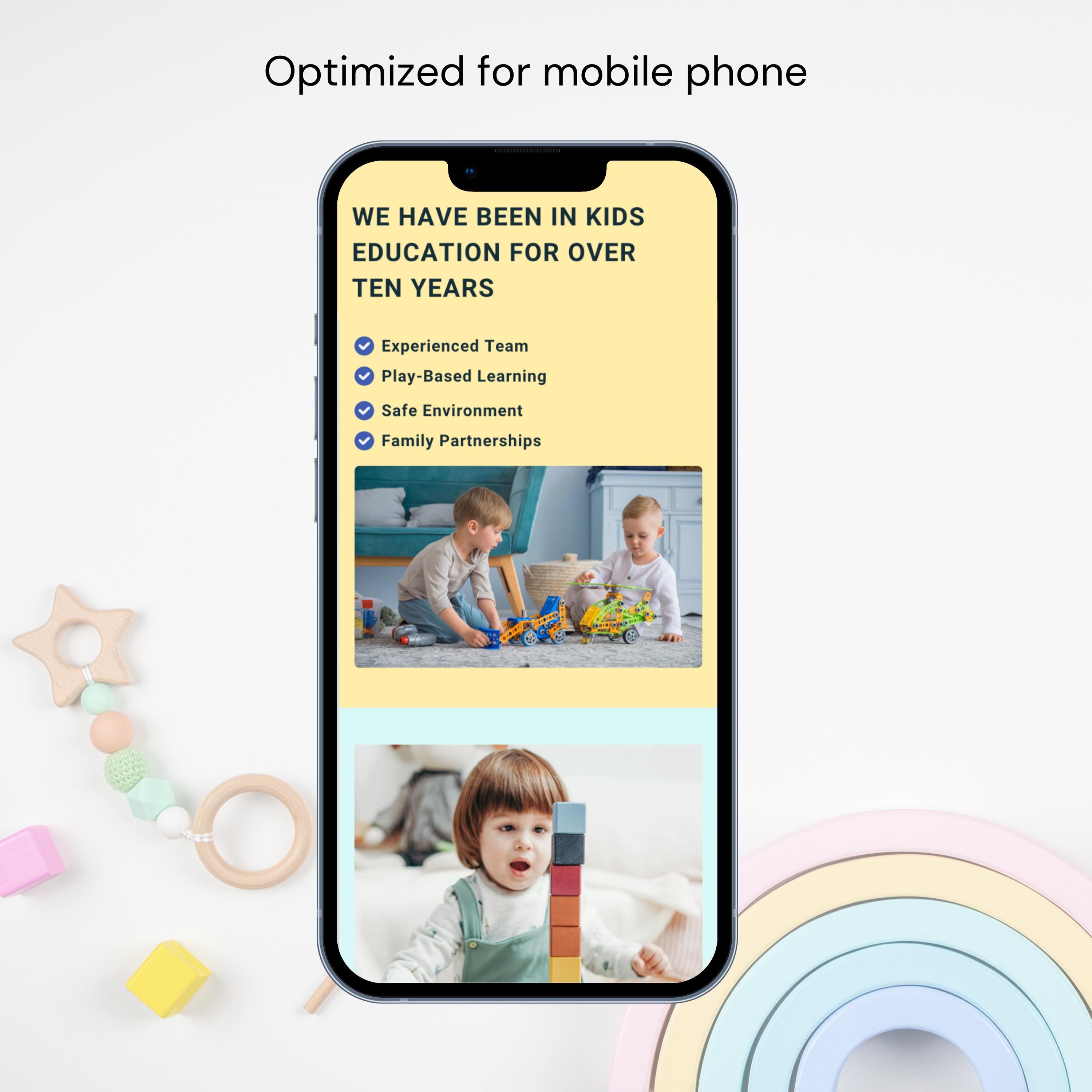 Kids Education Website Template for Preschool Website Design ...