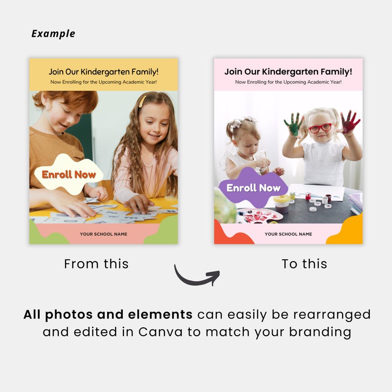 Instagram New 4:5 Size Template School Preschool Canva Template New ...