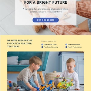 Kids Education Website Template for Preschool Website Design ...