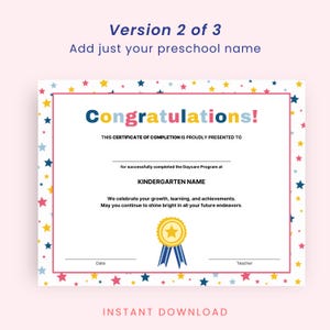 Certificate of Completion Course Diploma School Graduation Certificate ...