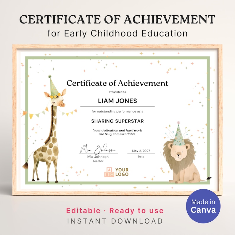 Certificate of Achievement Template Milestone Achievement Award Early ...