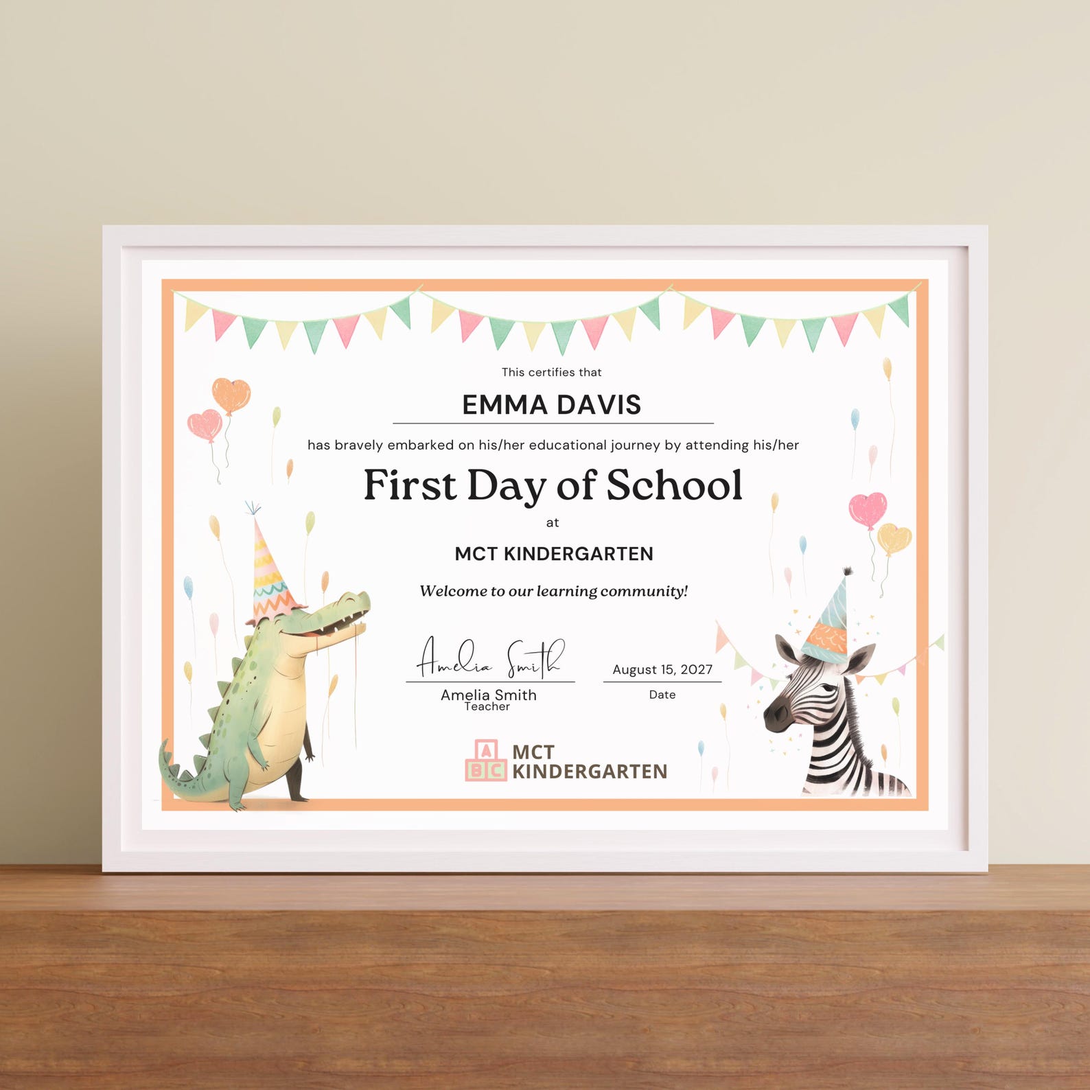 First Day of School Certificate Back to School Certificate Milestone ...