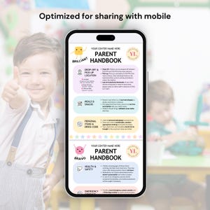 Editable Preschool Parent Handbook Template Daycare Rules Guide ...
