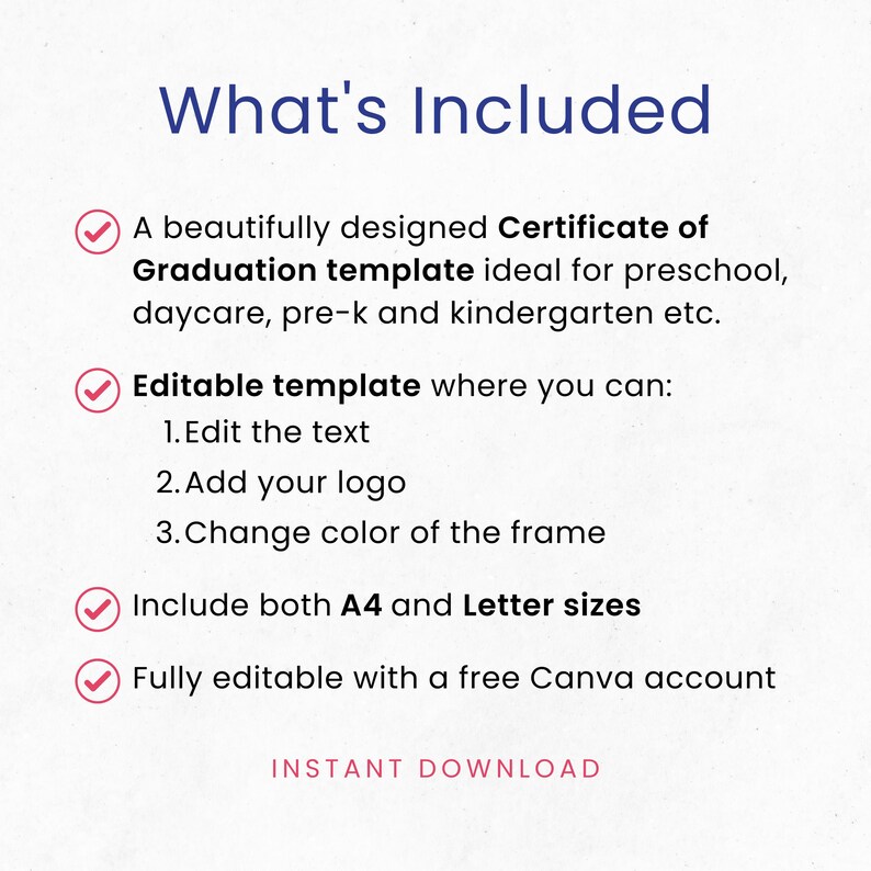 Certificate of Graduation Template for Preschool Diploma Kindergarten ...