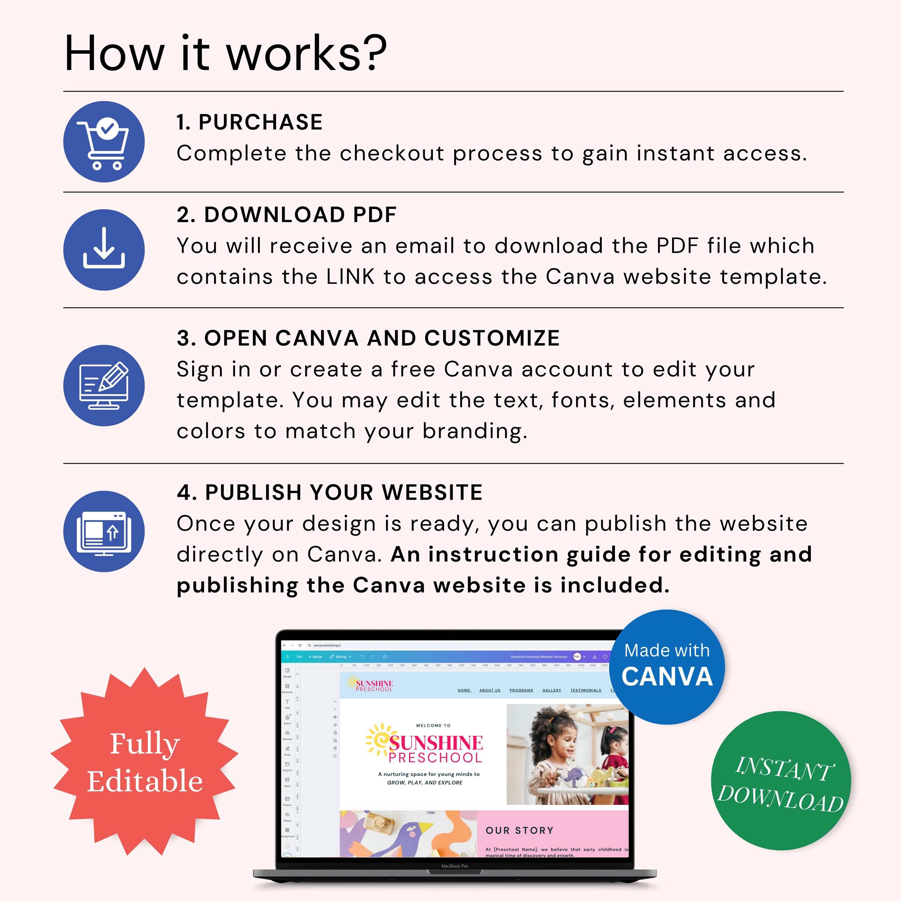 Website for School Academy Canva Website Template Private Teacher Tutor ...