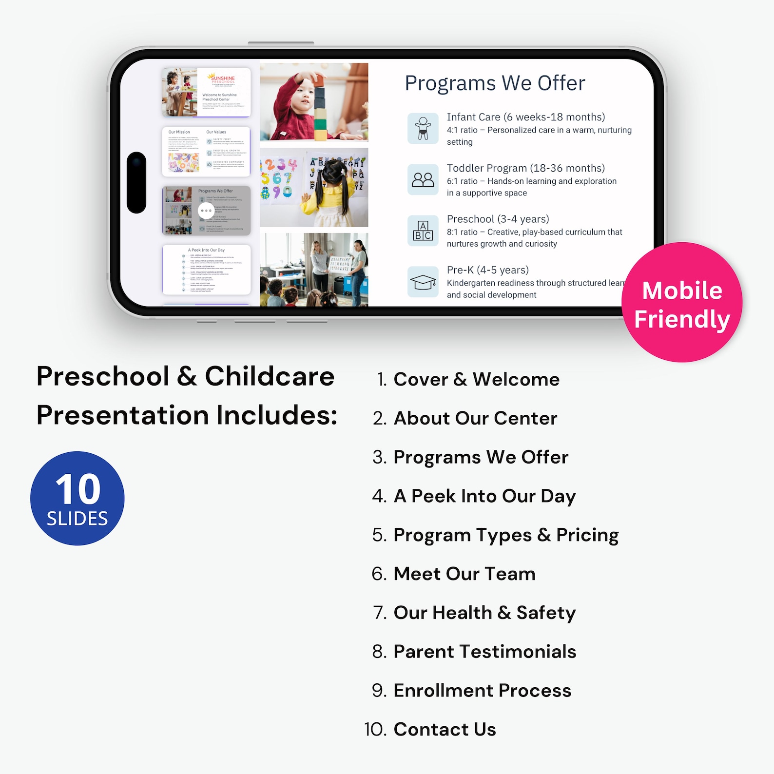 Preschool Presentation Template Canva Childcare Info Pack Editable ...