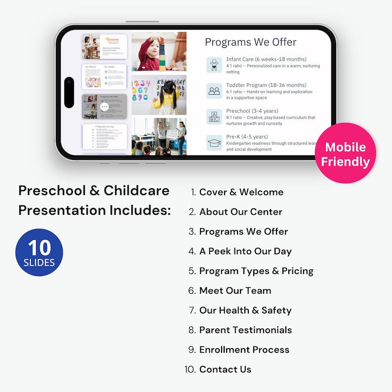 Preschool Presentation Template Canva Childcare Info Pack Editable ...
