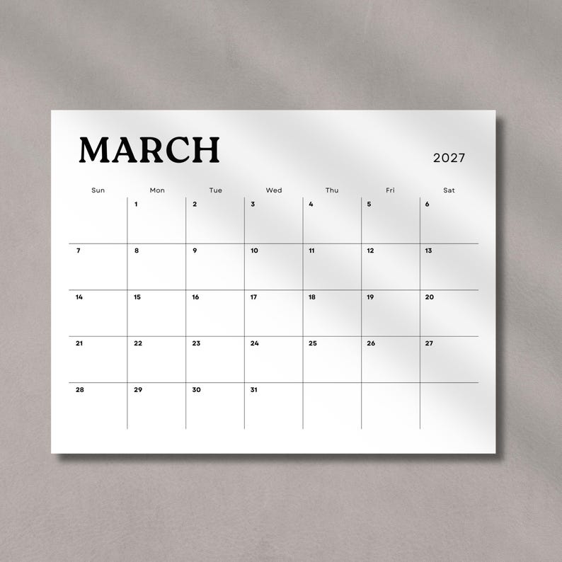2026-2027 Academic Calendar August 2026 to July 2027 Monthly Planner ...