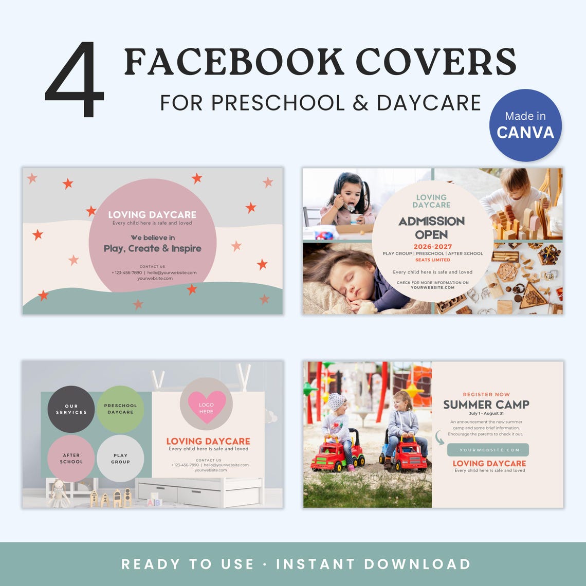 4 Facebook Cover Template Canva Facebook Group Cover FB Banner for ...
