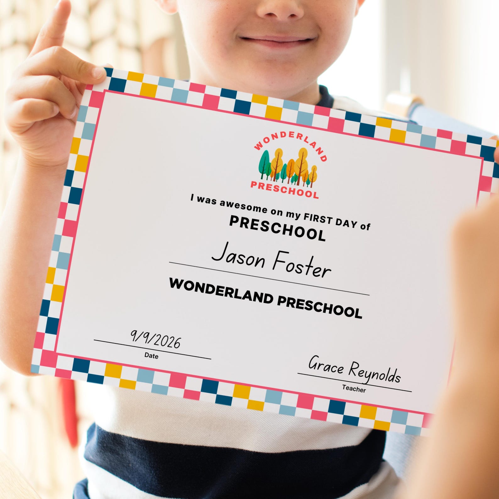 First Day Certificate Back to School Sign for Daycare Printable ...