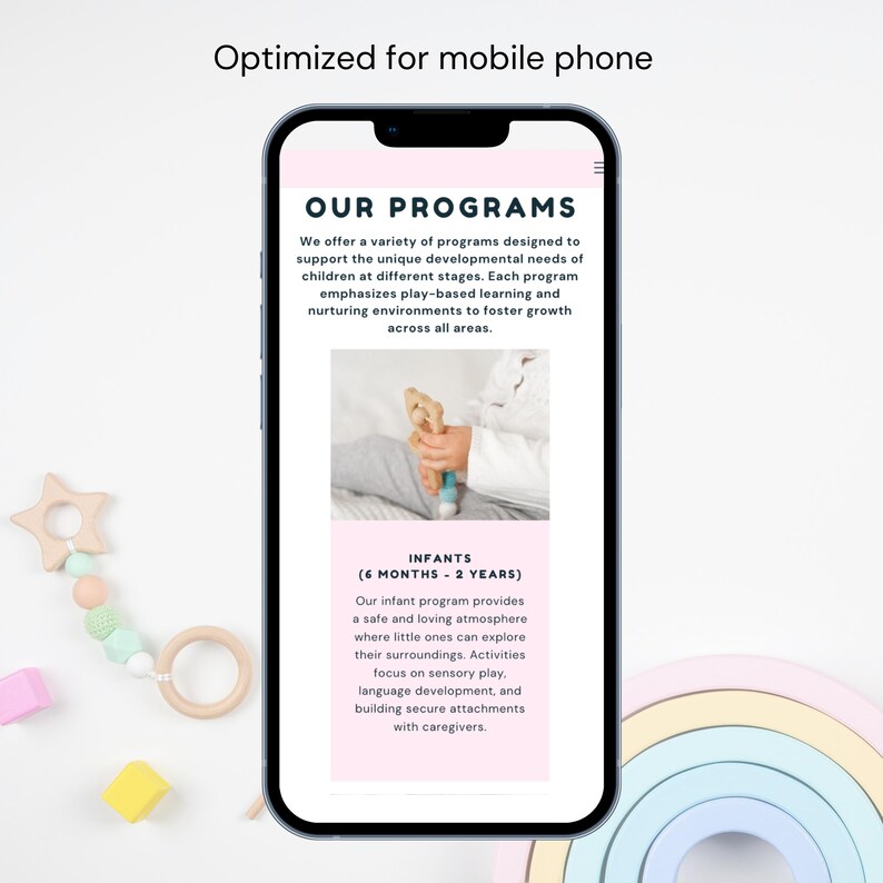 Website Template for Daycare Center Canva Website Preschool ...