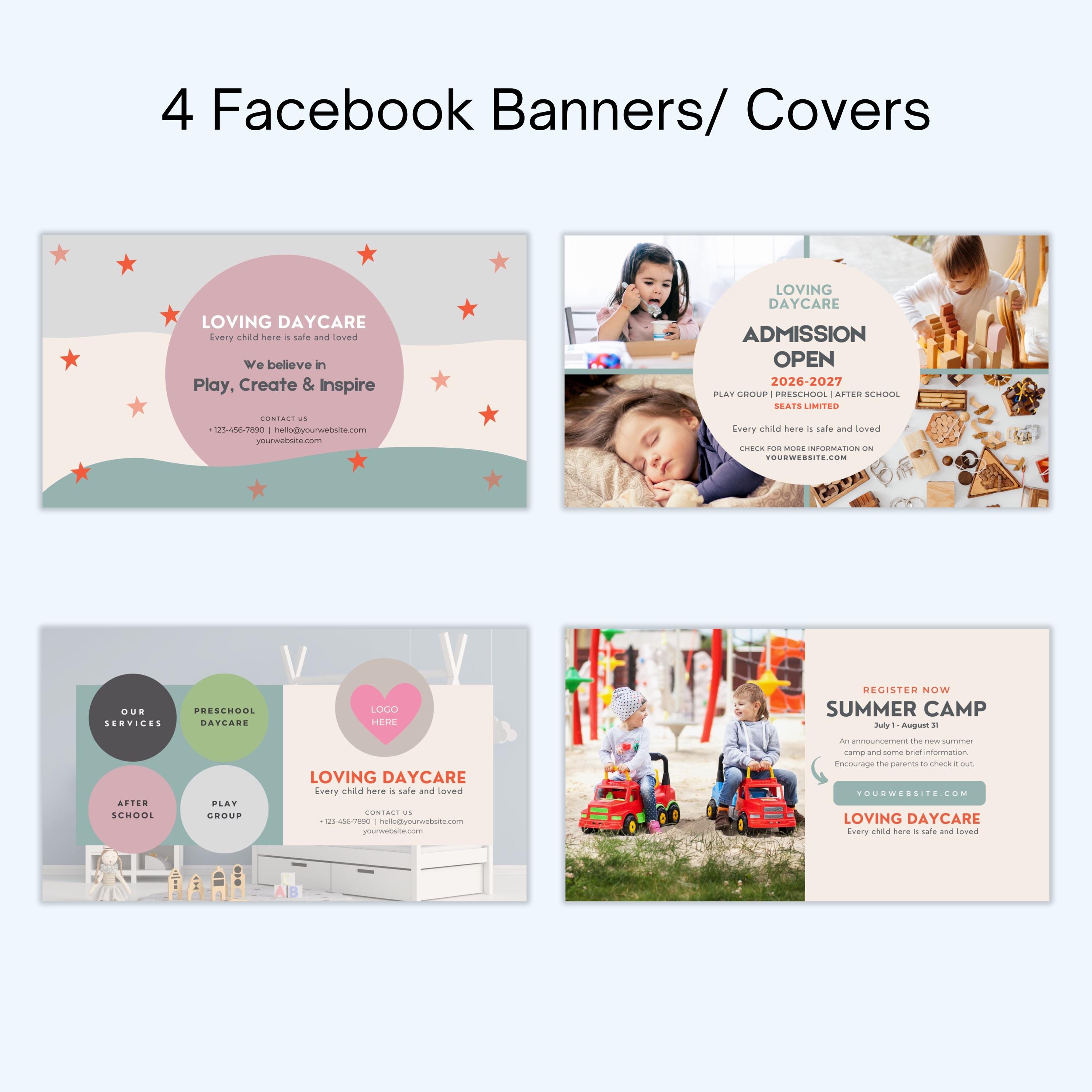 4 Facebook Cover Template Canva Facebook Group Cover FB Banner for ...