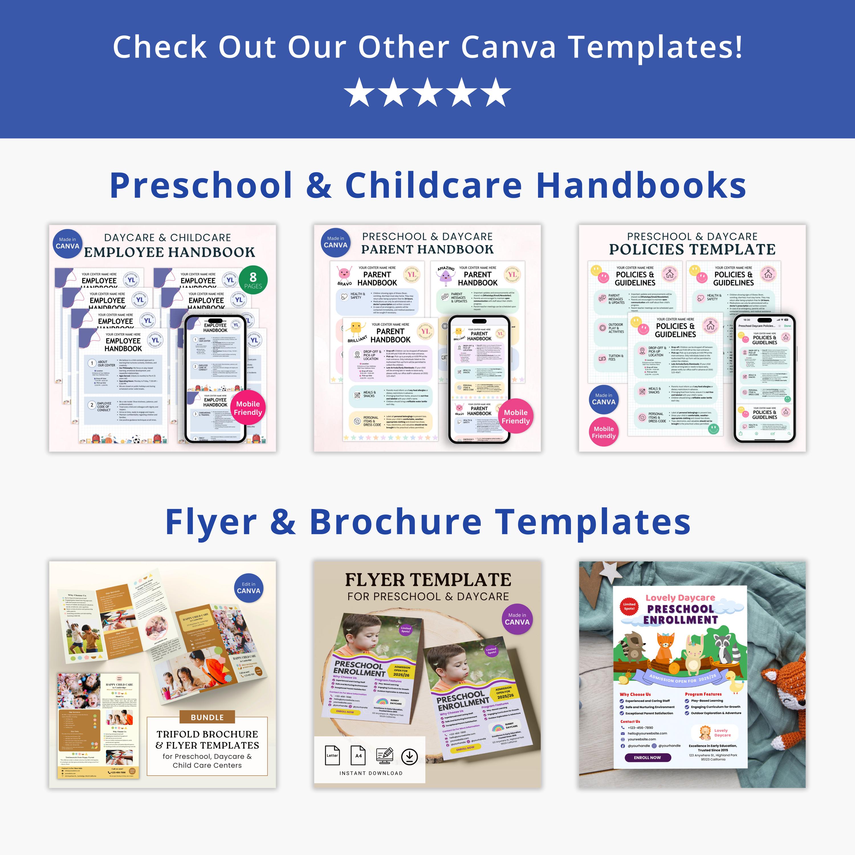Daycare Sick Policy Canva Template Editable Preschool Parent Handbook ...