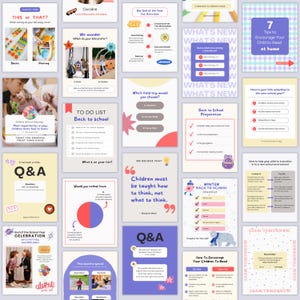 Engagement Post for Education Instagram New Size 4:5 Template Kids ...