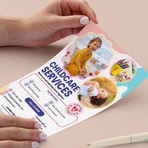 Editable Flyer for Childcare Services Flyer Template Canva Babysitting ...