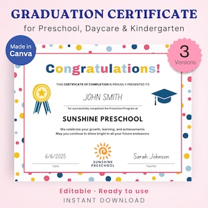 Certificate of Completion Course Diploma School Graduation Certificate ...