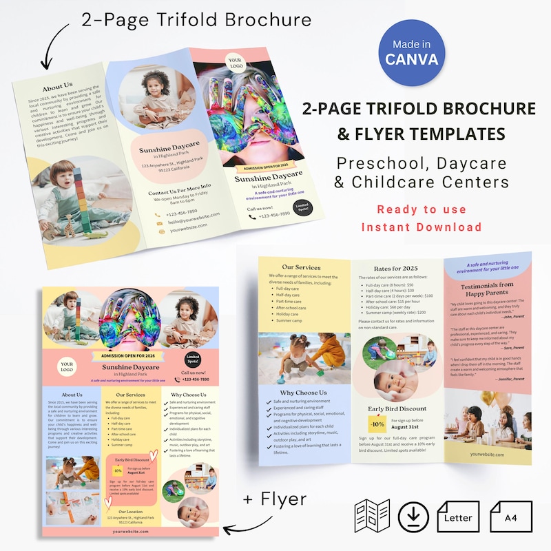 Kids Brochure Tri Fold - Etsy