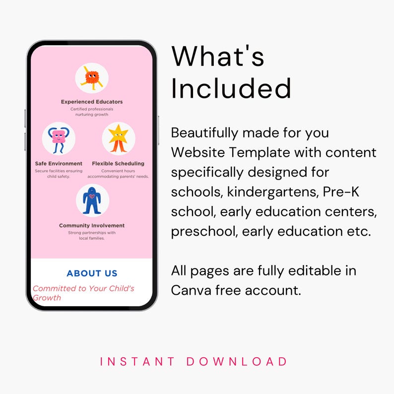 Childcare Website Template Daycare Canva Website Template Child Care ...