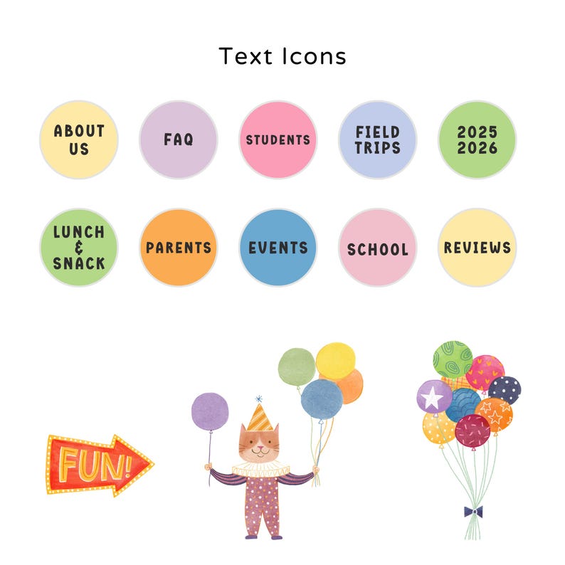 Children Instagram Highlight Cover Canva Template Preschool Instagram ...