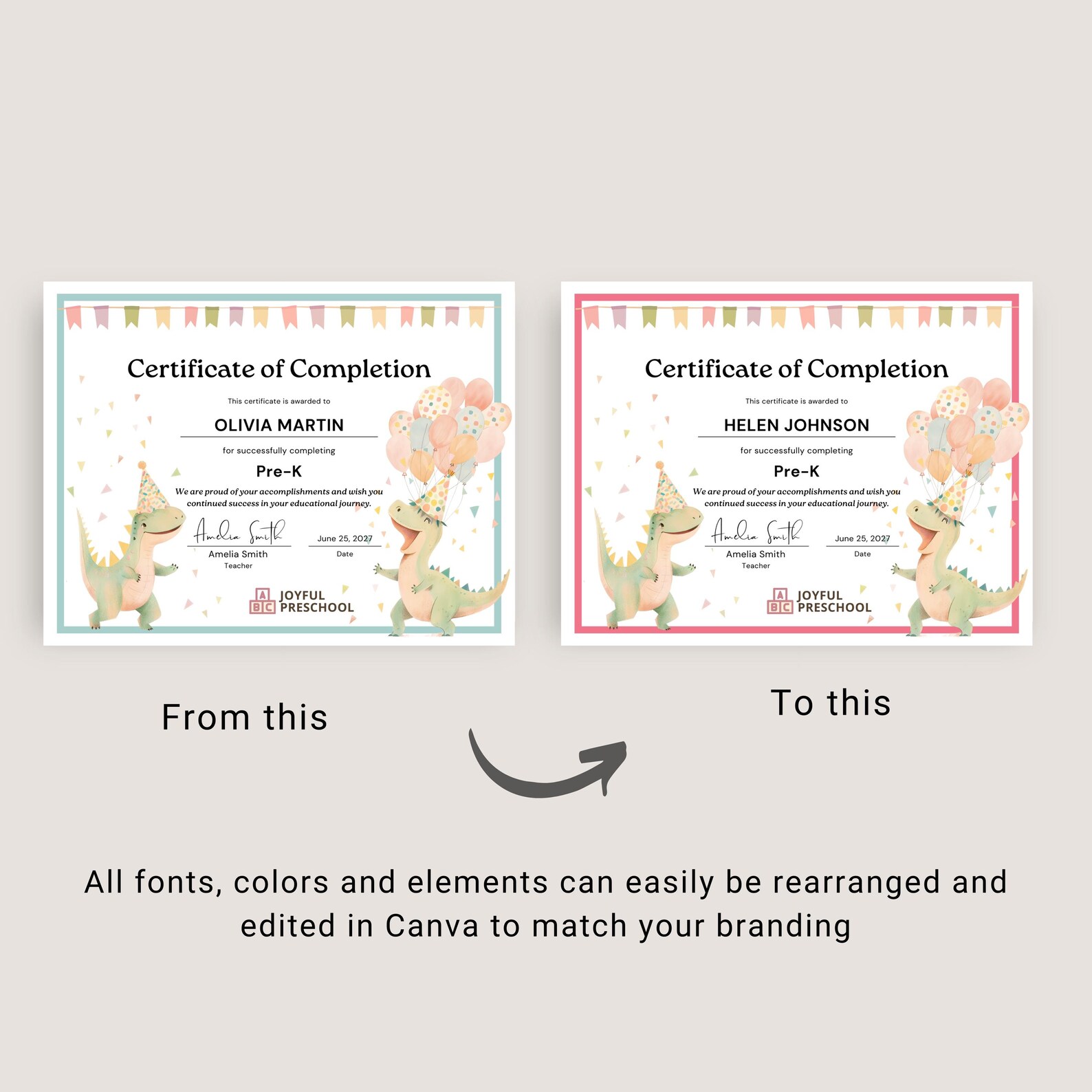 Certificate of Completion Template Last Day of School Diploma Education ...