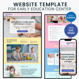 Kids Education Website Template for Preschool Website Design ...