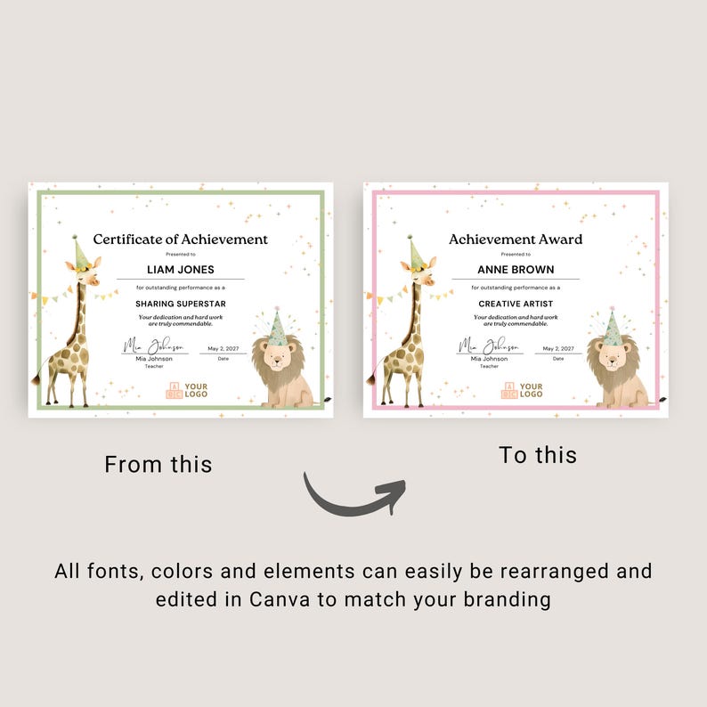 Certificate of Achievement Template Milestone Achievement Award Early ...