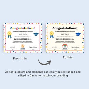 Certificate of Completion Course Diploma School Graduation Certificate ...