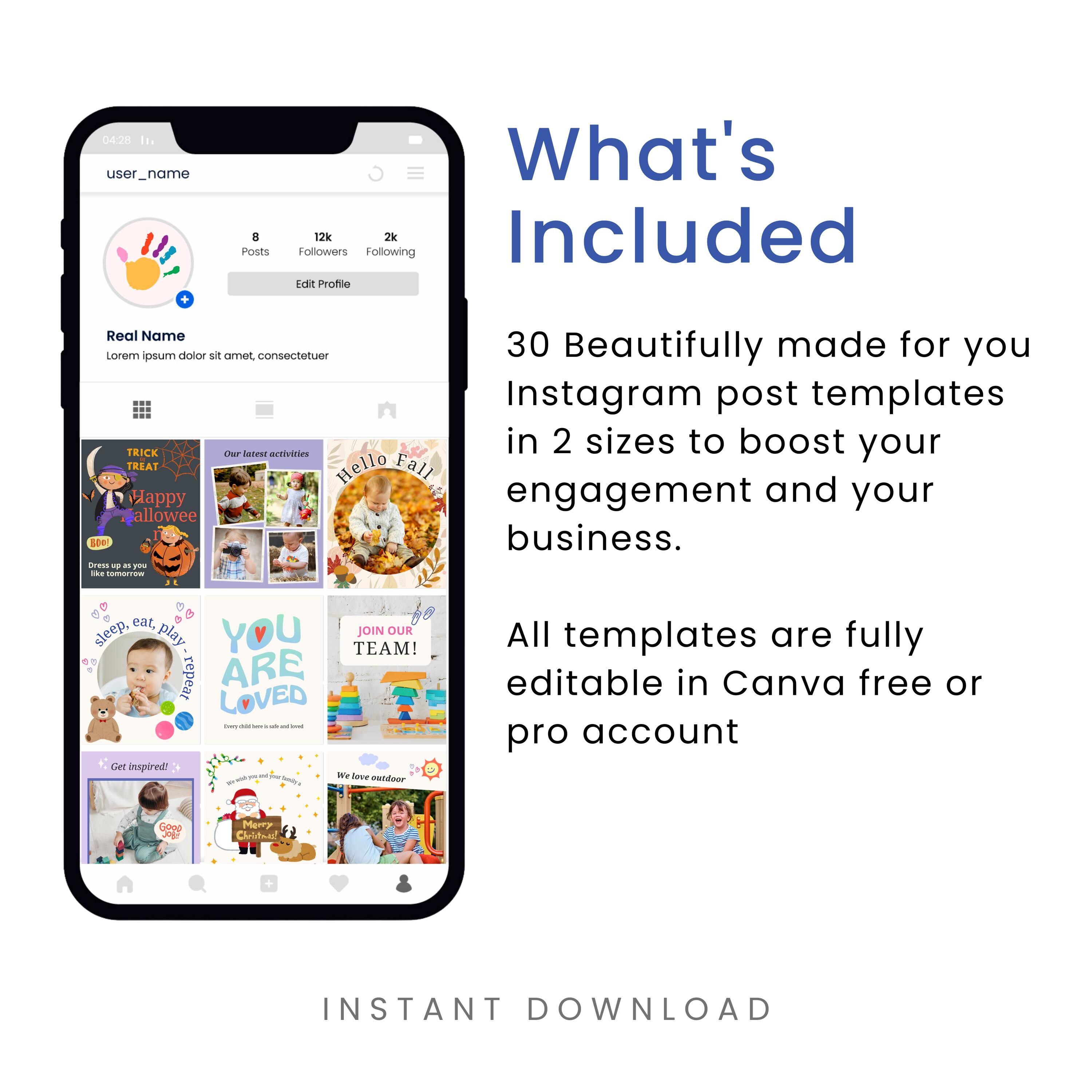 Early Education Instagram New Size Template Childcare Instagram Canva ...