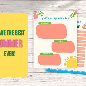 Printable Editable Summer Planner Bundle Summer Calendar Summer ...