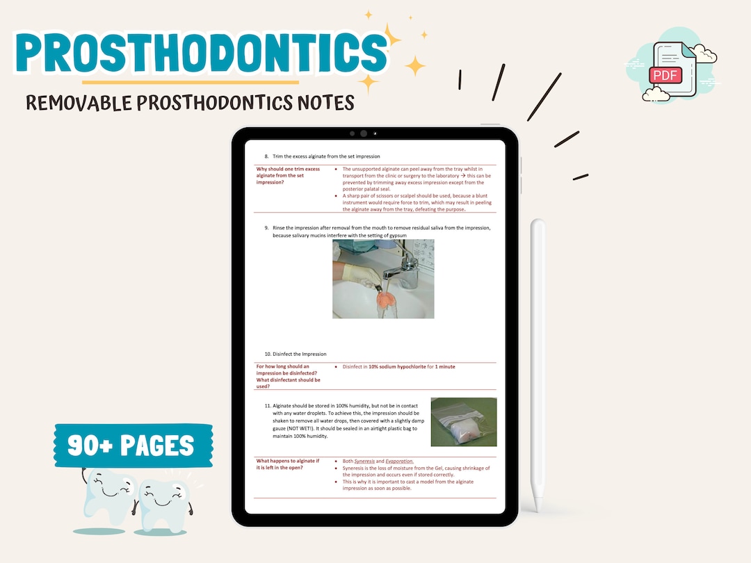 Prosthetics Revision Guide Dental Student Study Notes Dental Hygienist ...