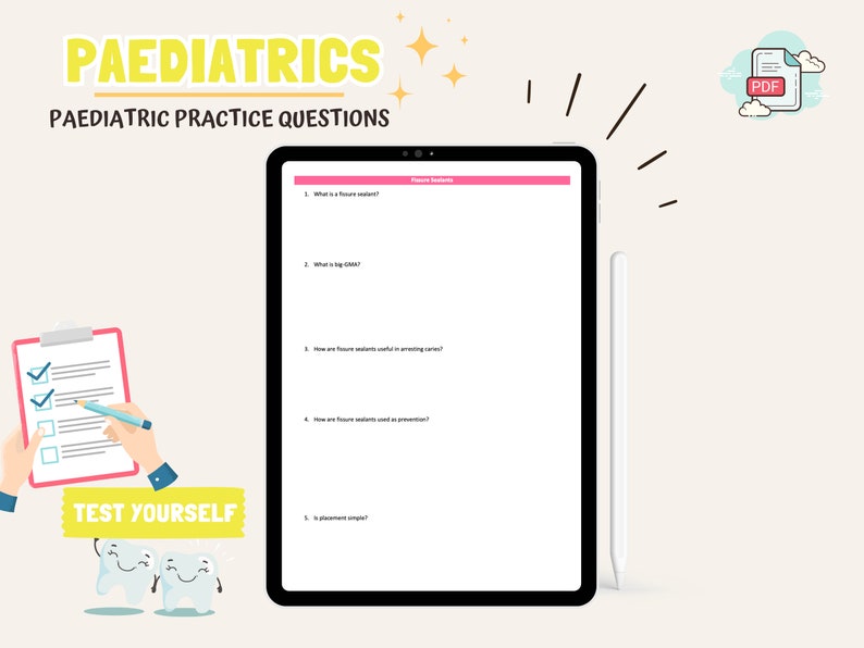 Paediatrics Revision Guide Dental Student Study Notes Dental Hygienist ...