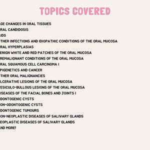 Oral Pathology Revision Guide Dental Student Study Notes Dental ...