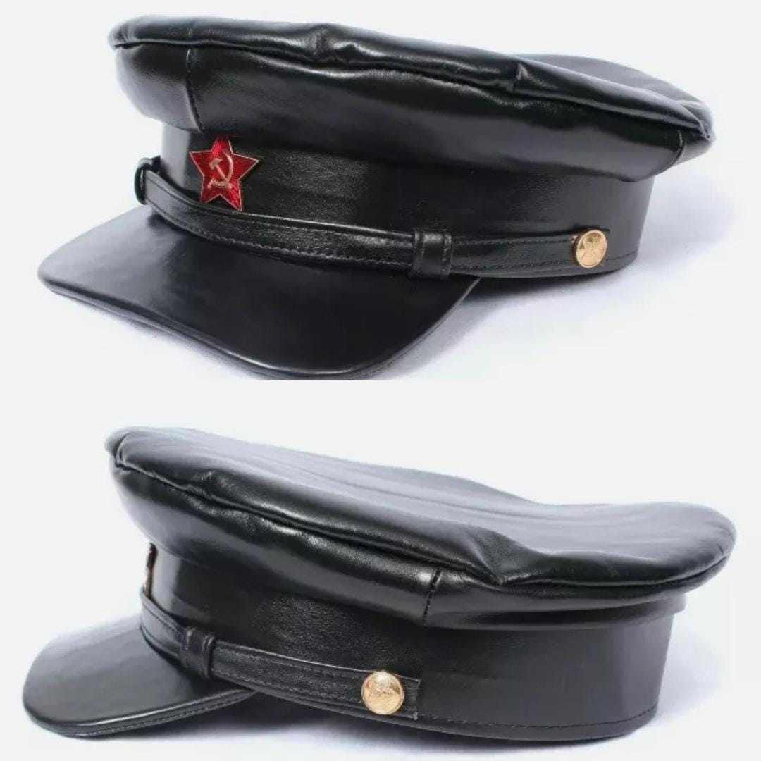 Soviet Lenin Officer Leather Visor Hat - WWII Era Cap - Etsy