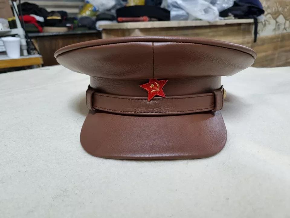 Soviet Lenin Officer Leather Visor Hat - WWII Era Cap - Etsy