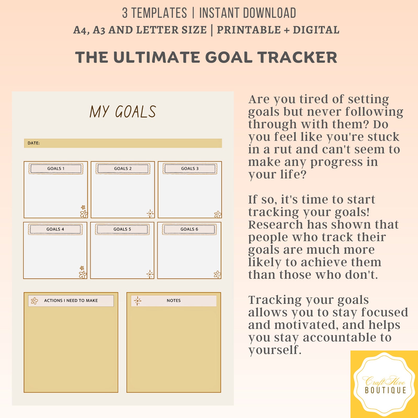 Weekly Planner Printable A4, A3, Letter, Minimalist Weekly Schedule ...