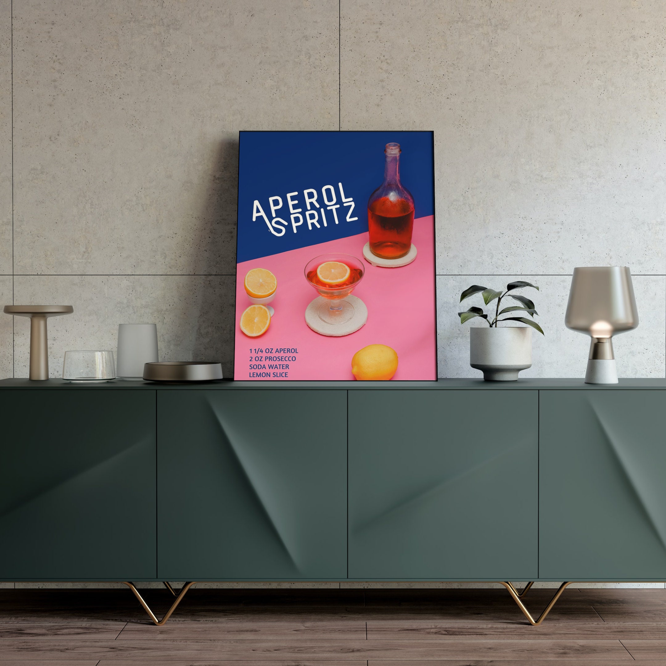 Aperol Spritz Bar Poster With Ingredients - Etsy