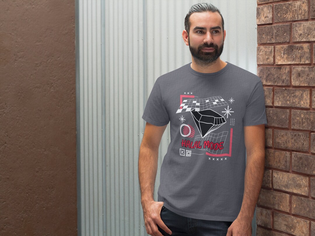 Halal Mode Diamond T-shirt Day Made Islamic T-shirt Eid - Etsy