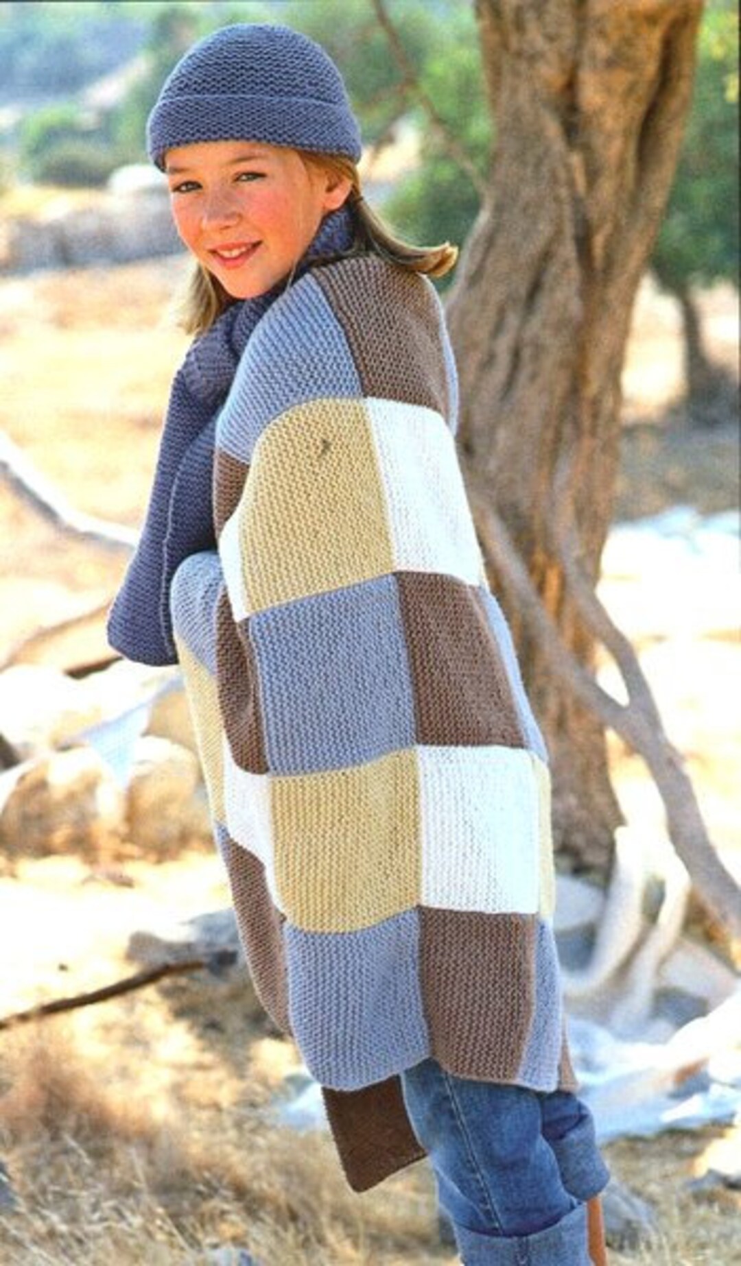 Easy Plain Garter Stitch Squares Cot and Pram Blankets & Diagonal ...