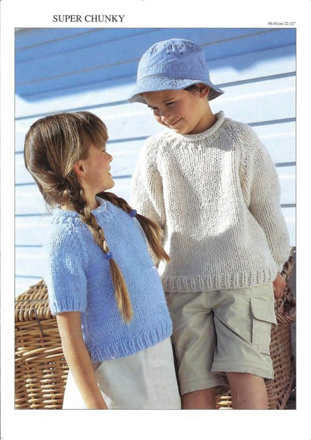 Child's Sweater Funnel Neck Chenille Super Bulky / Super Chunky 22"- 32 ...