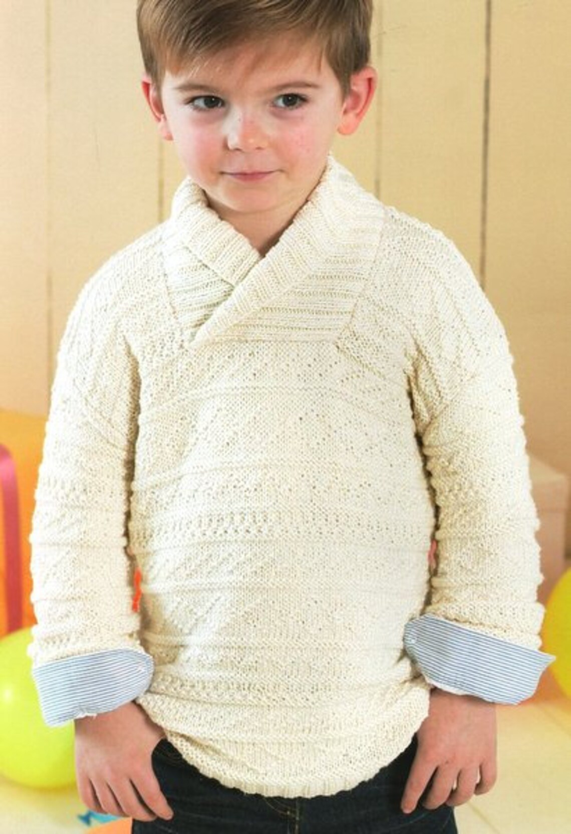 Child's Sweater Shawl Wrap Neck, T Bag Hat & Blanket Textured 16 - 26 ...